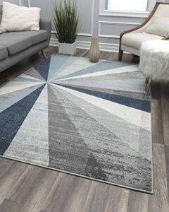 rugs america rays contemporary geometric rug hale blue ka20a 8’0″x10’0″ area rug