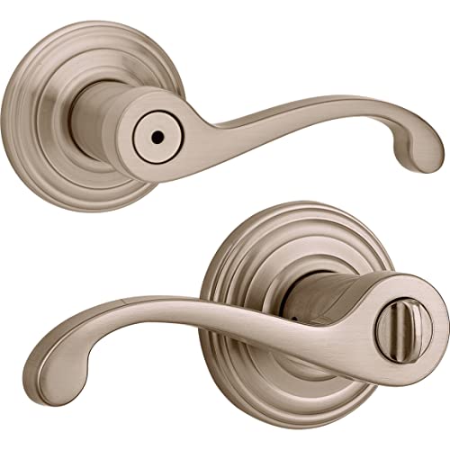 Kwikset 730CHL 15 6AL RCS Commonwealth Bed/Bath Lever, Satin Nickel