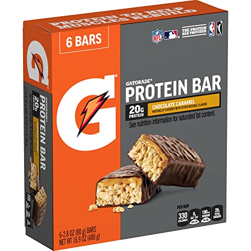 Gatorade Whey Protein Recover Bars, Chocolate Caramel, 6 Count