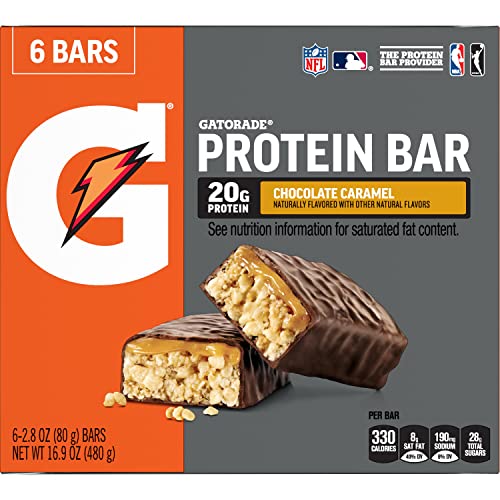 Gatorade Whey Protein Recover Bars, Chocolate Caramel, 6 Count