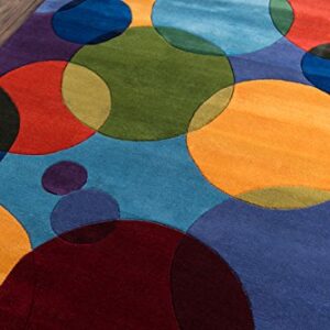 Momeni Rugs New Wave Collection, 100% Wool Hand Carved & Tufted Contemporary Area Rug, 2' x 3', Multicolor