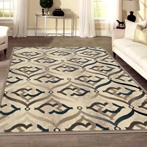 radici usa iseo area rug, 5’3″ x 7’3″, bone