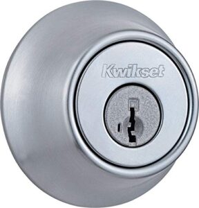 kwikset 96600-729 600 deadbolt one side, featuring smartkey re-key security, satin chrome