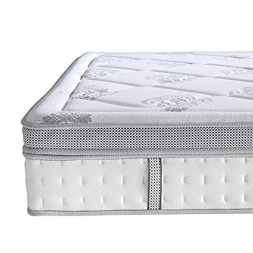 Classic Brands Gramercy Cool Gel Memory Foam and Innerspring Hybrid 14-Inch Euro Pillow Top Mattress | Bed-in-a-Box Queen