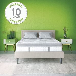 Classic Brands Gramercy Cool Gel Memory Foam and Innerspring Hybrid 14-Inch Euro Pillow Top Mattress | Bed-in-a-Box Queen