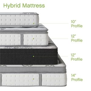 Classic Brands Gramercy Cool Gel Memory Foam and Innerspring Hybrid 14-Inch Euro Pillow Top Mattress | Bed-in-a-Box Queen