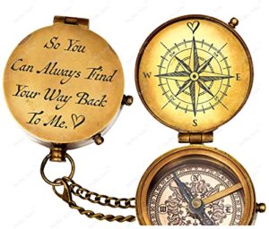 so you can always find your way back to me/personalized compass/anniversary giftfor him/her. luxury gift