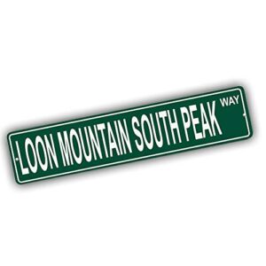 new hampshire mountains pick your mountain compatible/replacement for loon mountain south peak united states mountain aluminum metal tin street sign style home decor for man cave poker tavern game room