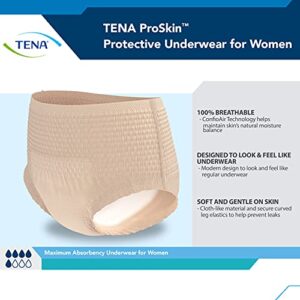 TENA Incontinence Underwear for Women, Maximum Absorbency, ProSkin - Large - 72 Count