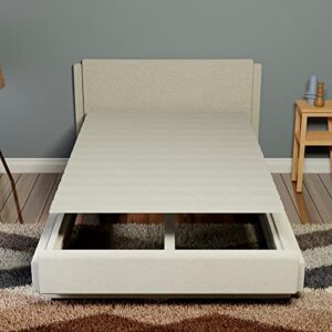 Mayton Standard Mattress Support Wooden Bunkie Board/Slats with Covered, Twin, Grey