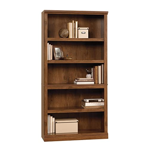 Sauder 5-Shelf Split Bookcase, Oiled Oak finish