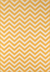 momeni rugs baja collection area rug, 6’7″ x 9’6″, yellow