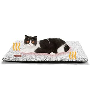 self warming cat bed self heating cat dog mat 24 x 18 inch extra warm thermal pet pad for indoor outdoor pets with removable cover non-slip bottom washable