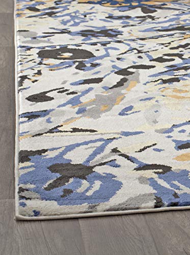 Rugs America Ivory Blue Floral Transitional Rug Blue Honey VA10A 2'0"X4'0" Area Rug