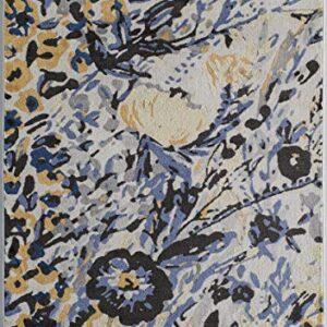 Rugs America Ivory Blue Floral Transitional Rug Blue Honey VA10A 2'0"X4'0" Area Rug