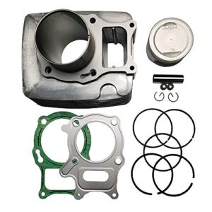 jinfannibi cylinder piston ring gasket top end rebuild kit compatible for honda recon 250 sportrax 250 trx250x trx250ex trx250tm trx250te 1997-2019