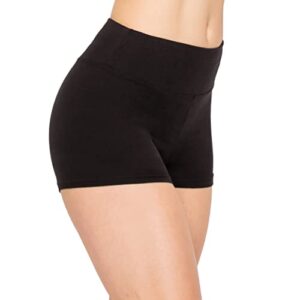 always women workout yoga shorts – premium buttery soft solid stretch cheerleader running dance volleyball short pants black petite x-small