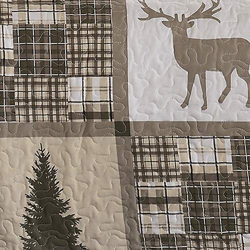 Great Bay Home Lodge Bedspread King Size Quilt with 2 Shams. Cabin 3-Piece Reversible All Season Quilt Set. Rustic Quilt Coverlet Bed Set. Stonehurst Collection.