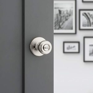 Kwikset 94002-934 Tylo Entry Knob Featuring Smartkey Re-Key Security, Satin Nickel