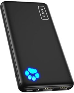 iniu portable charger, slimmest 10000mah 5v/3a power bank, usb c in&out high-speed charging battery pack, external phone powerbank compatible with iphone 14 13 12 11 samsung s22 s21 google lg ipad etc