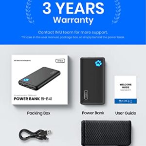 INIU Portable Charger, Slimmest 10000mAh 5V/3A Power Bank, USB C in&out High-Speed Charging Battery Pack, External Phone Powerbank Compatible with iPhone 14 13 12 11 Samsung S22 S21 Google LG iPad etc