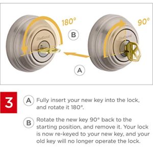 Kwikset 99800-123 Deadbolt, Satin Nickel