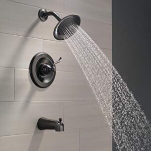 DELTA Faucet Windemere Single-Function Tub and Shower Trim Kit with Single-Spray Shower Head, Oil Rubbed Bronze BT14496-OB (Valve Included)