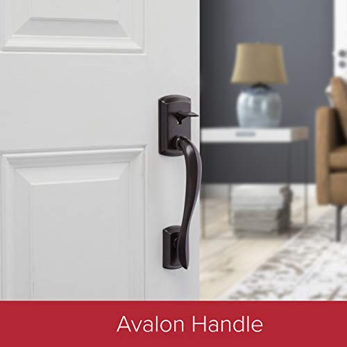 Kwikset 98150-001 Avalon Exterior Handle Only with Tustin Right Left-Handed Levers in, Venetian Bronze