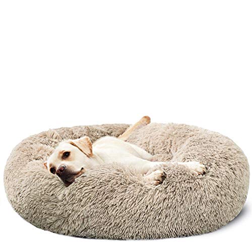 HACHIKITTY Dog Beds Calming Donut Cuddler, Puppy Dog Beds Large Dogs, Indoor Dog Calming Beds Large,30''