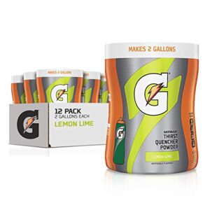 gatorade thirst quencher lemon lime powder, 18.3 ounce (pack of 12)