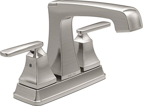 Delta Faucet Ashlyn Centerset Bathroom Faucet Brushed Nickel, Bathroom Sink Faucet, Diamond Seal Technology, Metal Drain Assembly, Stainless 2564-SSMPU-DST