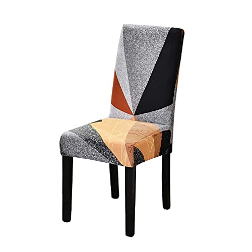 Geometric Dining Chair Cover Spandex Elastic Chair Slipcover Case Stretch Chair Covers for Wedding Dining Room A18 6pcs