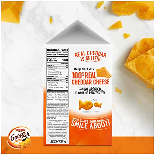 Goldfish Cheddar Crackers, Snack Crackers, 30 oz carton, 2 CT box