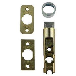 kwikset 1826-18 6-way adjustable plain latch, polished brass