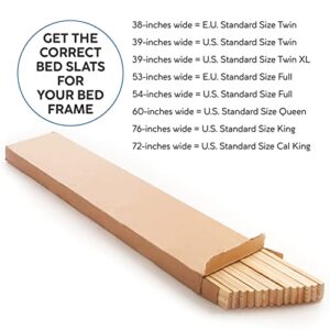 Classic Brands Xtreme Heavy-Duty Solid Wood Bed Support Slats | Bunkie Board, Queen