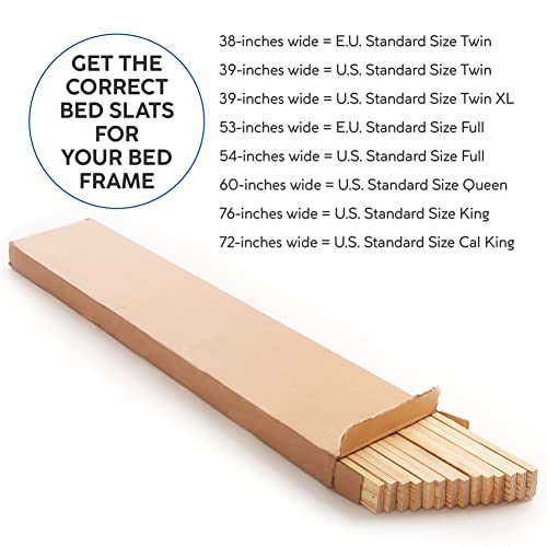 Classic Brands Xtreme Heavy-Duty Solid Wood Bed Support Slats | Bunkie Board, Queen