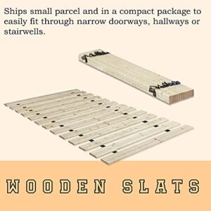 Continental Mattress 0.75-Inch Heavy Duty Mattress Support Wooden Bunkie Board/Slats, Full XL, Beige