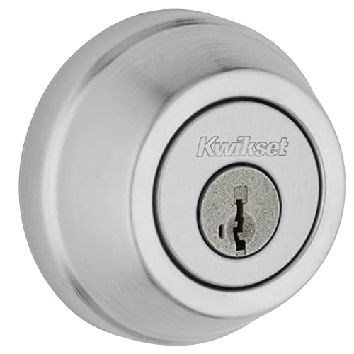 Kwikset 599 Gatelatch Double Cylinder Deadbolt featuring SmartKey® in Satin Chrome