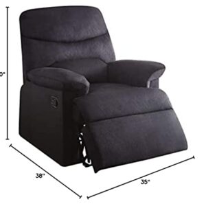 ACME Furniture Arcadia Recliner, black woven Fabric