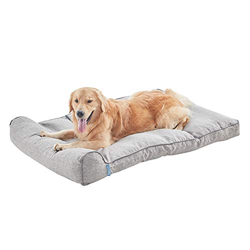 BDEUS 50 x 36 x 6.5In Orthopedic Dog Beds for Large Dogs Clearance Super Thick & Comfortable Pet Bed with Pillow, Washable Cover and Anti-Slip Bottom