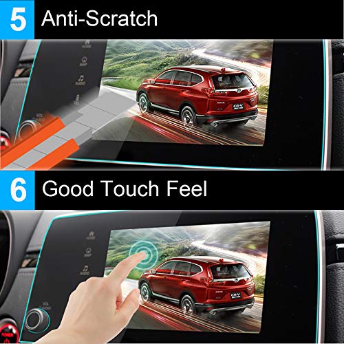 TTCR-II Tempered Glass Screen Protector For Honda CRV EX EX-L Touring 7-Inch Navigation Display [2017-2022], Console Touchscreen Protective Film With 7-Inches, Entertainment GPS Screen Protector Foil