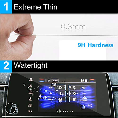 TTCR-II Tempered Glass Screen Protector For Honda CRV EX EX-L Touring 7-Inch Navigation Display [2017-2022], Console Touchscreen Protective Film With 7-Inches, Entertainment GPS Screen Protector Foil