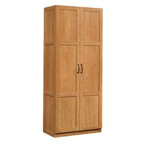 sauder storage cabinet, highland oak finish