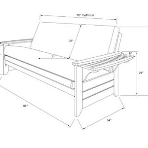 Kodiak Furniture Phoenix Futon Set, Full, Barbados