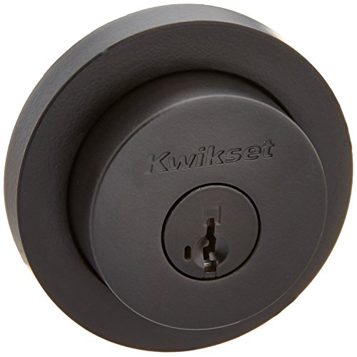 Kwikset 158RDT-514S Milan Single Cylinder Deadbolt with Smartkey Technology, Iron Black