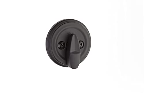 Kwikset 980 Deadbolt, Keyed One Side, featuring SmartKey Security in Matte Black