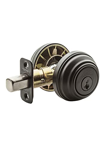 Kwikset 980 Deadbolt, Keyed One Side, featuring SmartKey Security in Matte Black