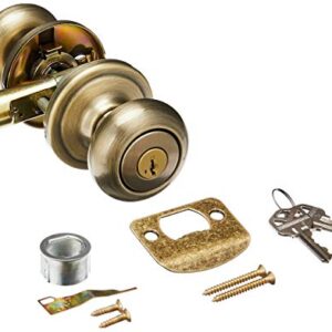 Kwikset 97402-735 Juno Entry Knob, Antique Brass