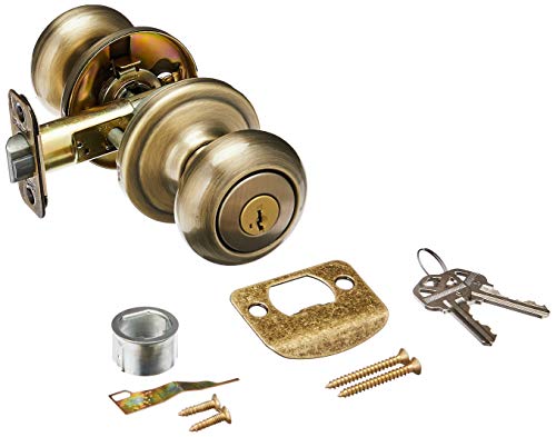 Kwikset 97402-735 Juno Entry Knob, Antique Brass