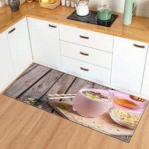 OPLJ Home Entrance Doormat Hallway Bedroom Living Room Decor Floor Carpet 3D Vegetable Pattern Balcony Bath Anti-Slip Rug A5 60x180cm